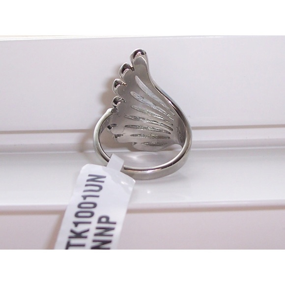 Jewelry | Stainless Steel Fan Ring With Iridescent Glitter | Poshmark